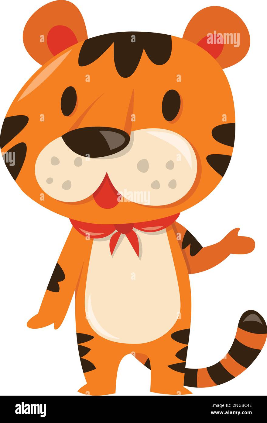 A cartoon vector illustration of cute tiger Stock Vector Image & Art ...