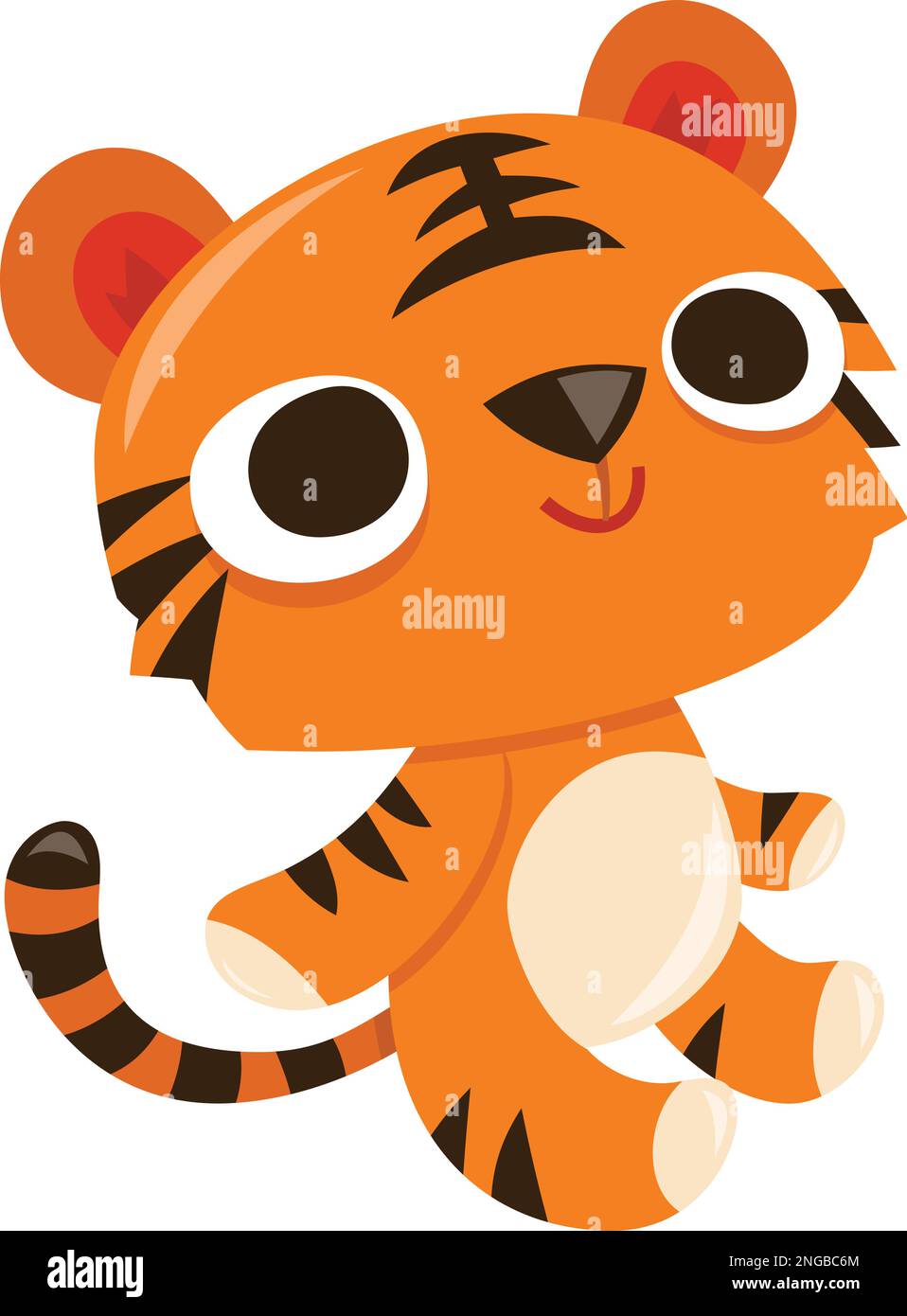 A cartoon vector illustration of cute tiger Stock Vector Image & Art ...