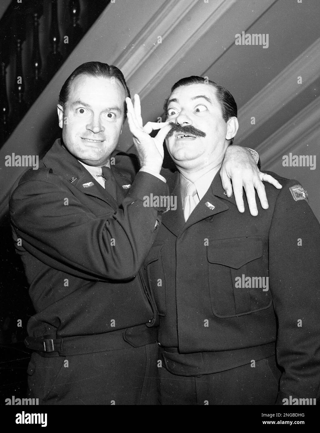 American comedians and actors Bob Hope and Jerry Colonna, skylark ...