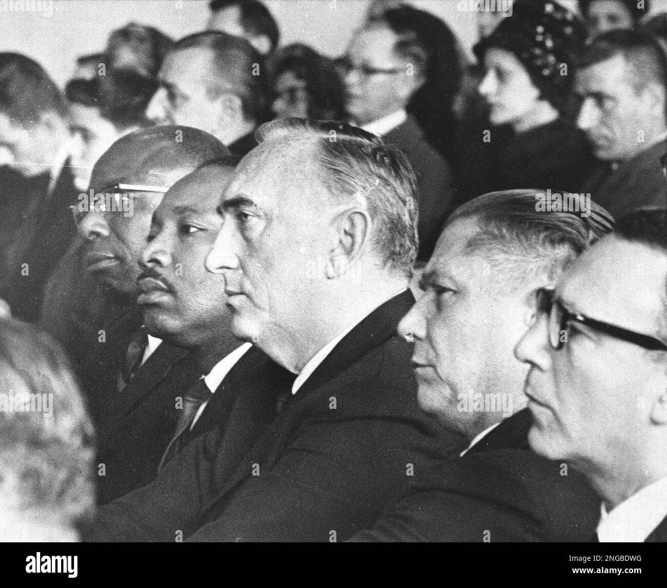 Attending rites for Viola Liuzzo in Detroit, Mich. on Mar. 30, 1965 are ...