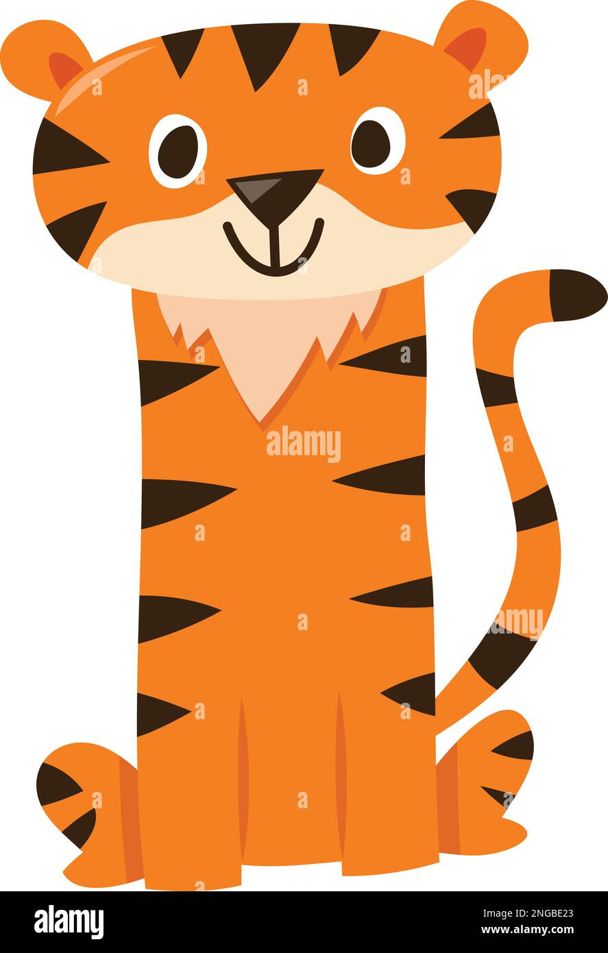 A cartoon vector illustration of cute tiger Stock Vector Image & Art ...