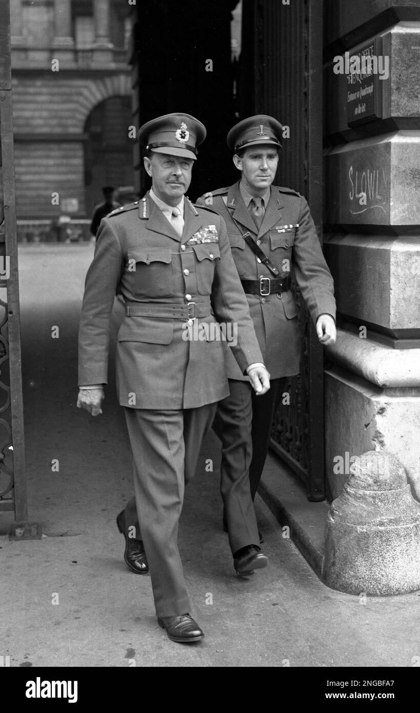 Britain's Field-Marshal, the Hon. Sir Harold Alexander, leaves the War ...
