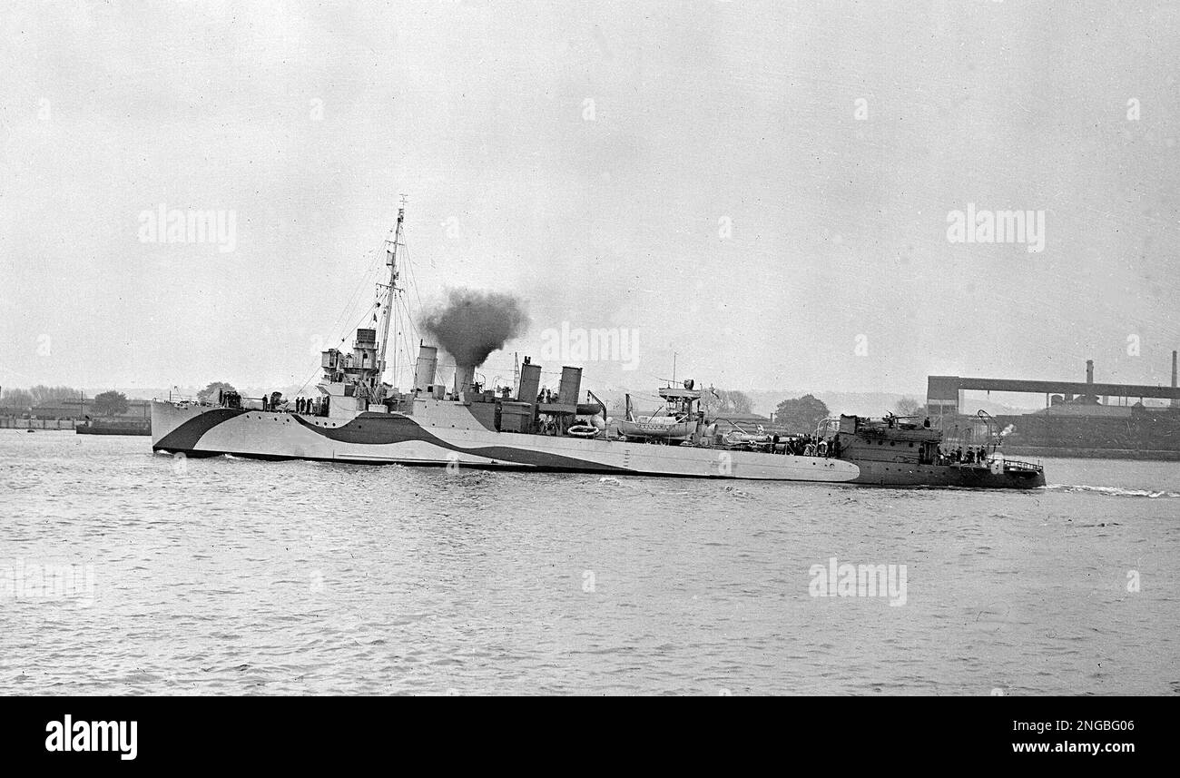 Britain's HMS Newark, a destroyer in the Royal Navy, at sea in June ...