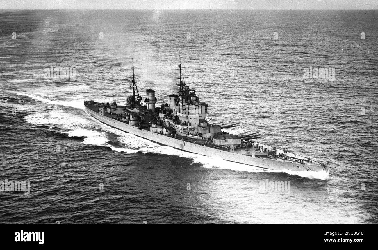 Britain's HMS King George V, a King Geroge V class battleship in the ...