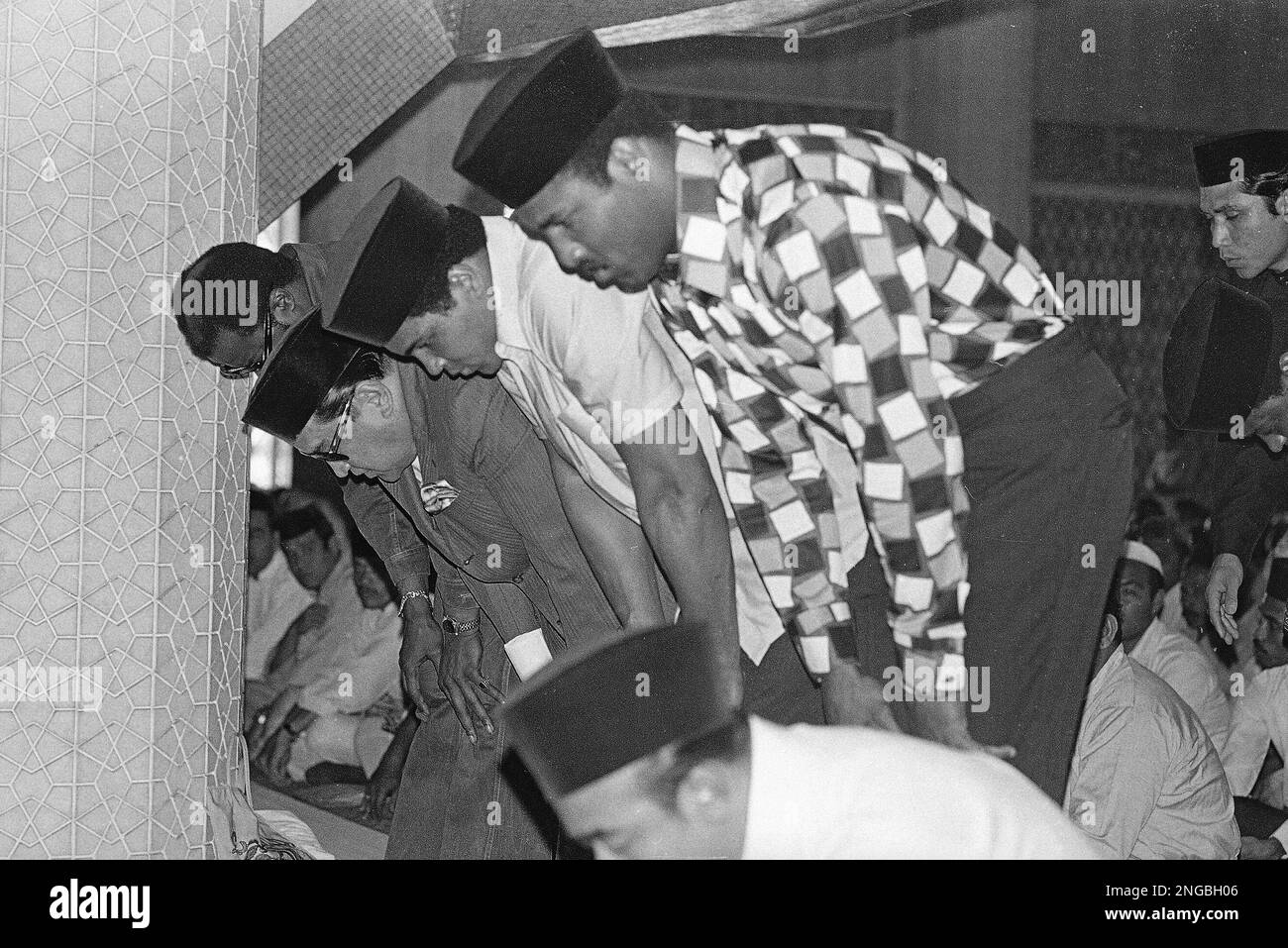 World heavyweight champion boxer Muhammad Ali, wearing "songkok ...