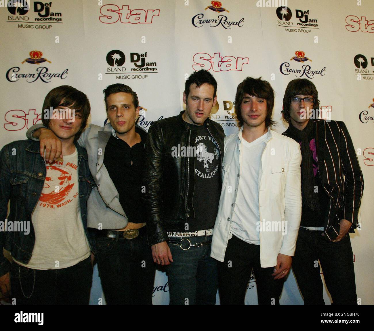 The Bravery pose during their arrivals at Island Def Jam Music Group's ...