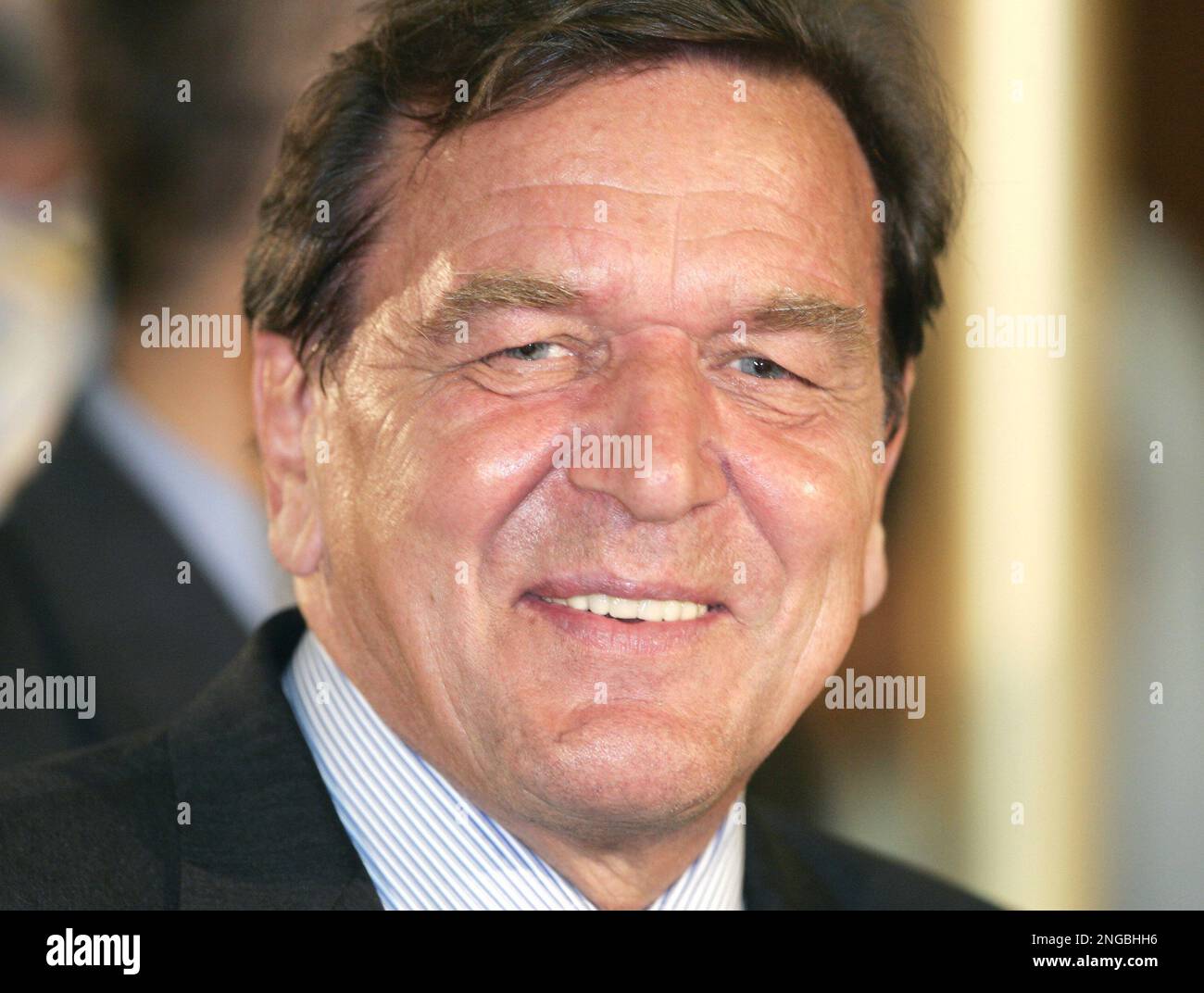 German Chancellor Gerhard Schroeder is seen during his visit to the ...