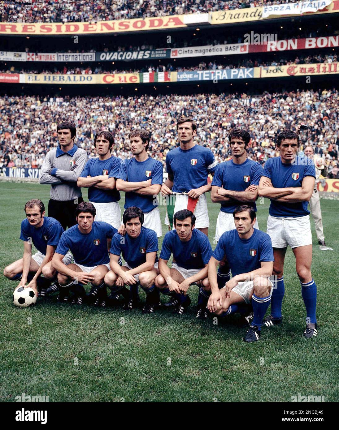 Italy soccer team pose before the start of the World Cup final match ...