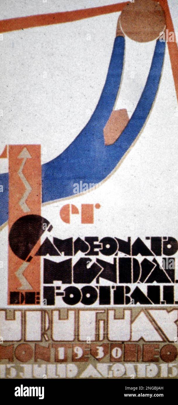 The Soccer World Cup logo, Uruguay, 1930. Uruguay defeated Argentina 4 ...