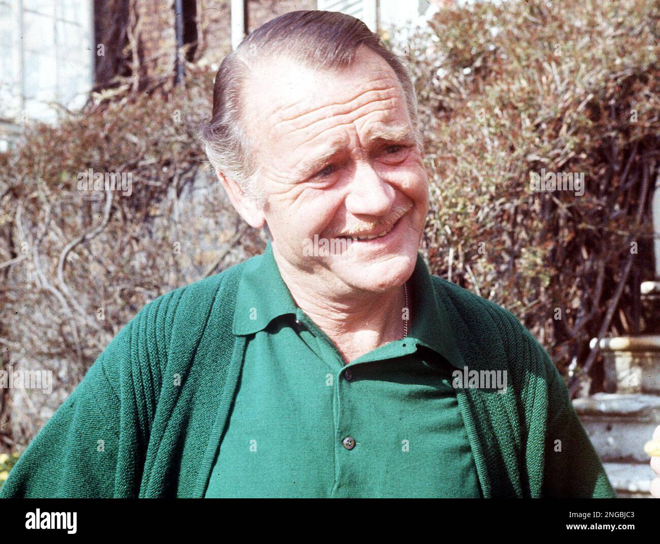British actor John Mills pictured at his home in Richmond, England ...