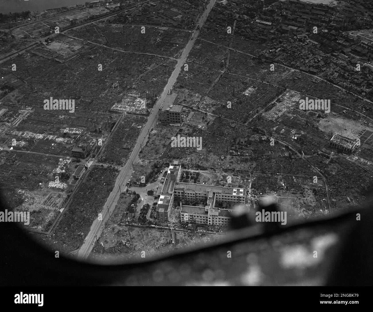 Aerial views of Hiroshima, Sept. 5, 1945, after the atomic bomb was ...