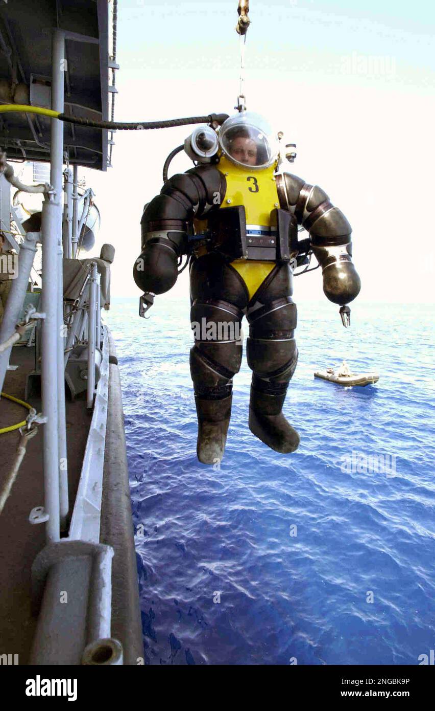 Italian Diver Capo Di 2nd Classe Franco Ellenico, wearing the high-tech ...