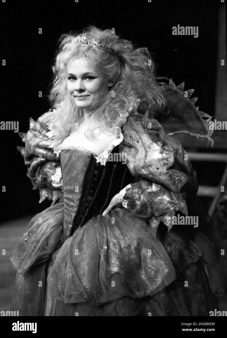 British actress Judi Dench, in costume for her role as Titania, in ...
