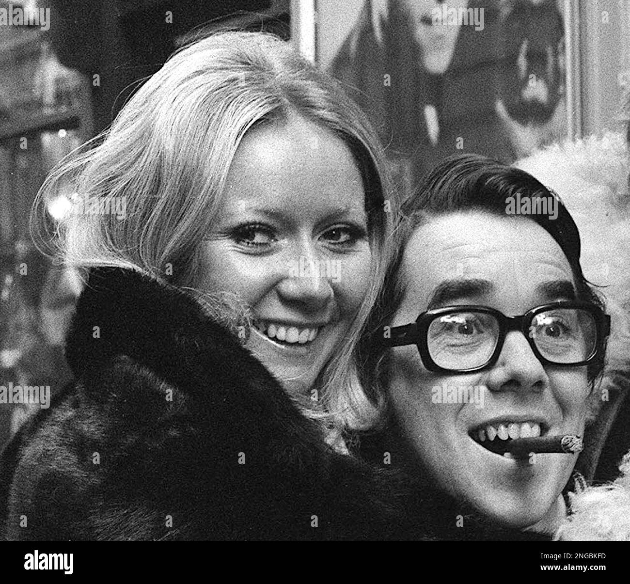 British comedian Ronnie Corbett poses with singer and actress Clodagh ...