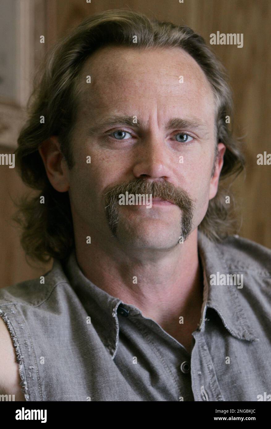 Actor Lee Tergesen poses in his dressing room on the set of the new TNT ...