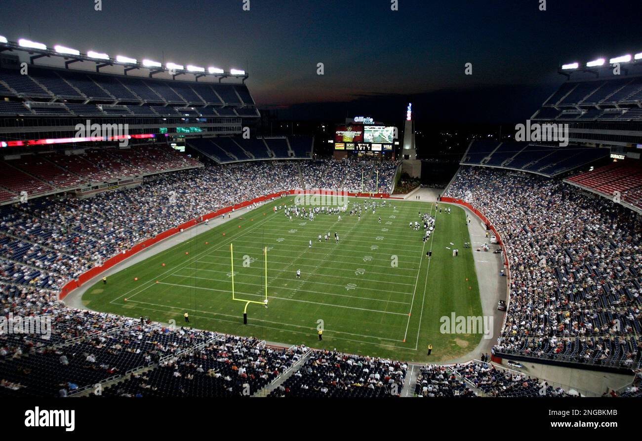 Season-ticket holders almost fill the lower tier of Gillette Stadium in ...