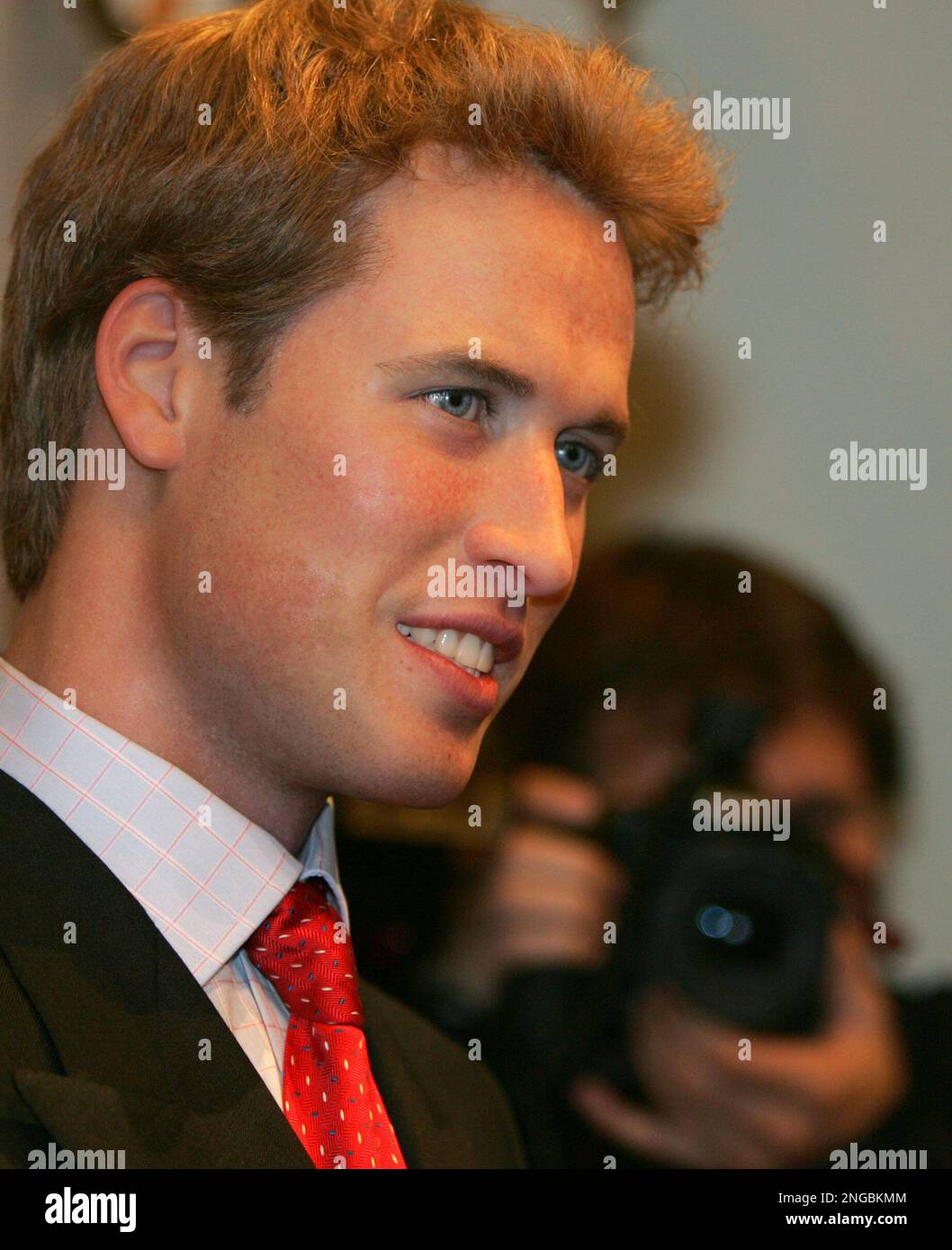 A wax work model of Britain's Prince William is unveiled at Madame ...