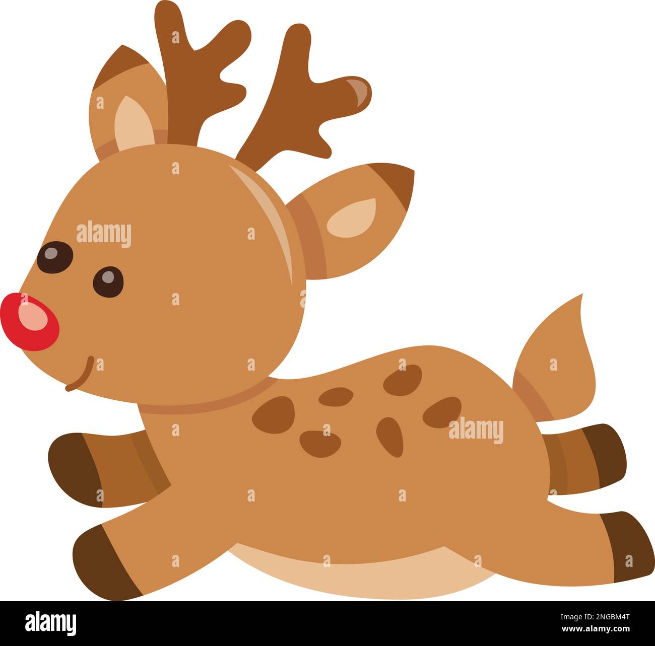 A cartoon vector illustration of a cute reindeer Stock Vector Image ...