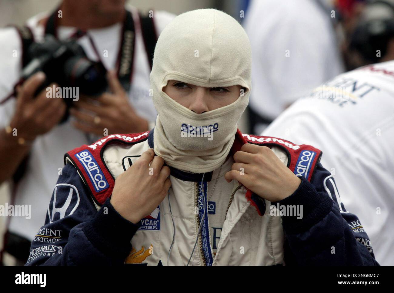 Danica Patrick gets ready for the time trials for the A.J. Foyt 225 ...