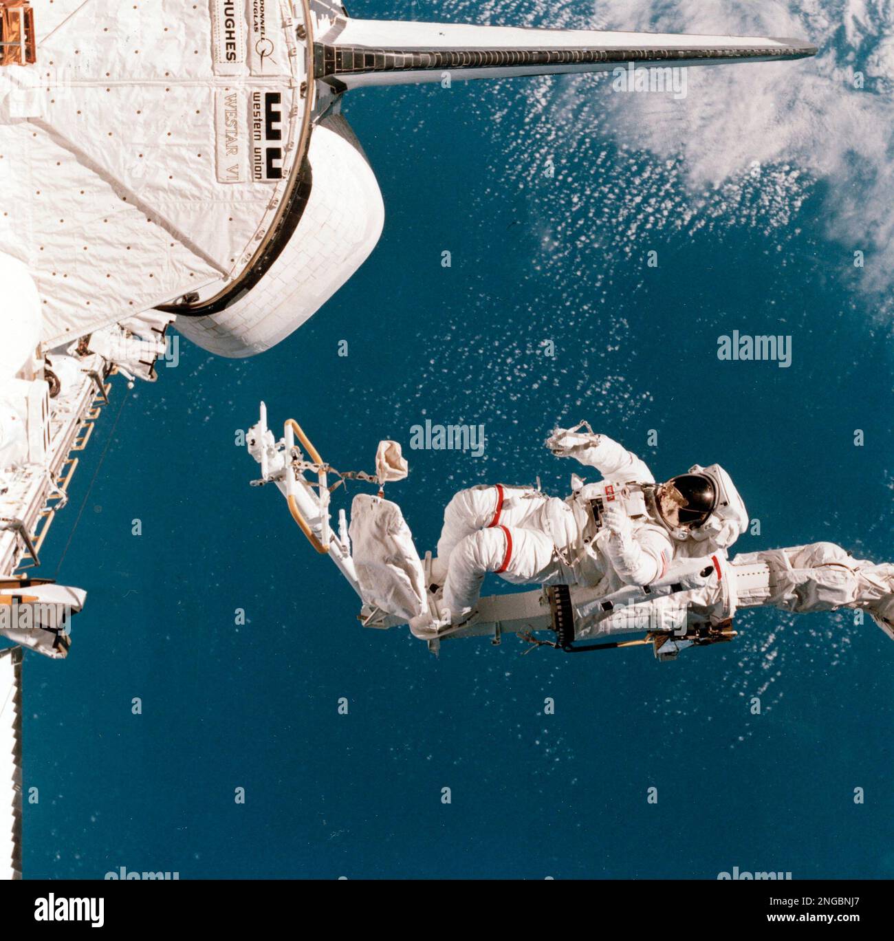 In this image provided by NASA, mission specialist Bruce McCandless is ...