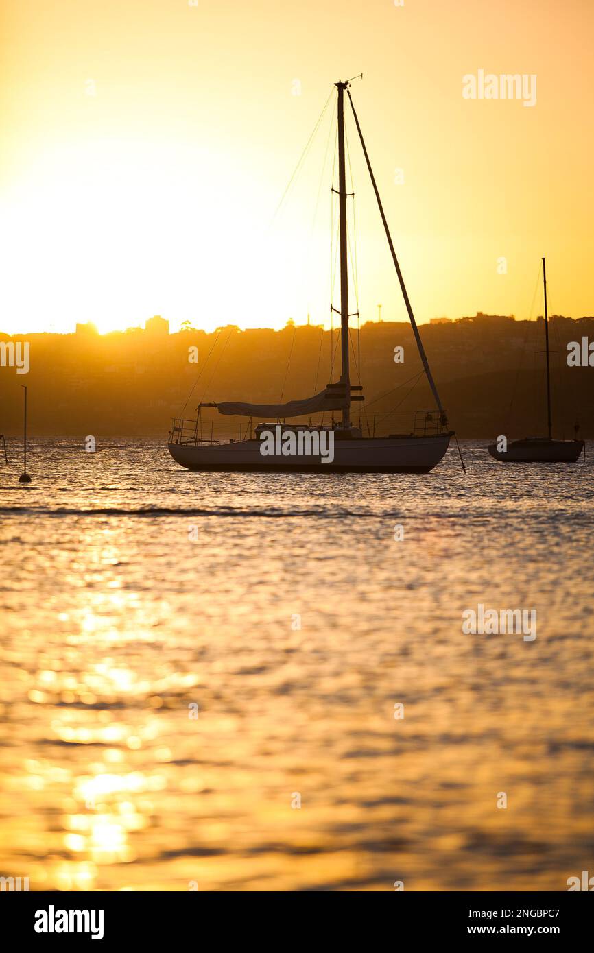 Sunset at Manly Stock Photo - Alamy