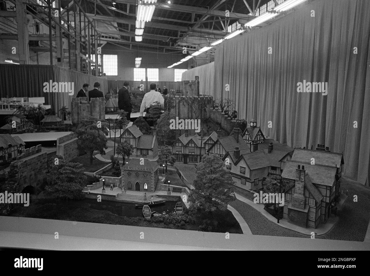 A model of an English village, which is one of the miniature villages ...