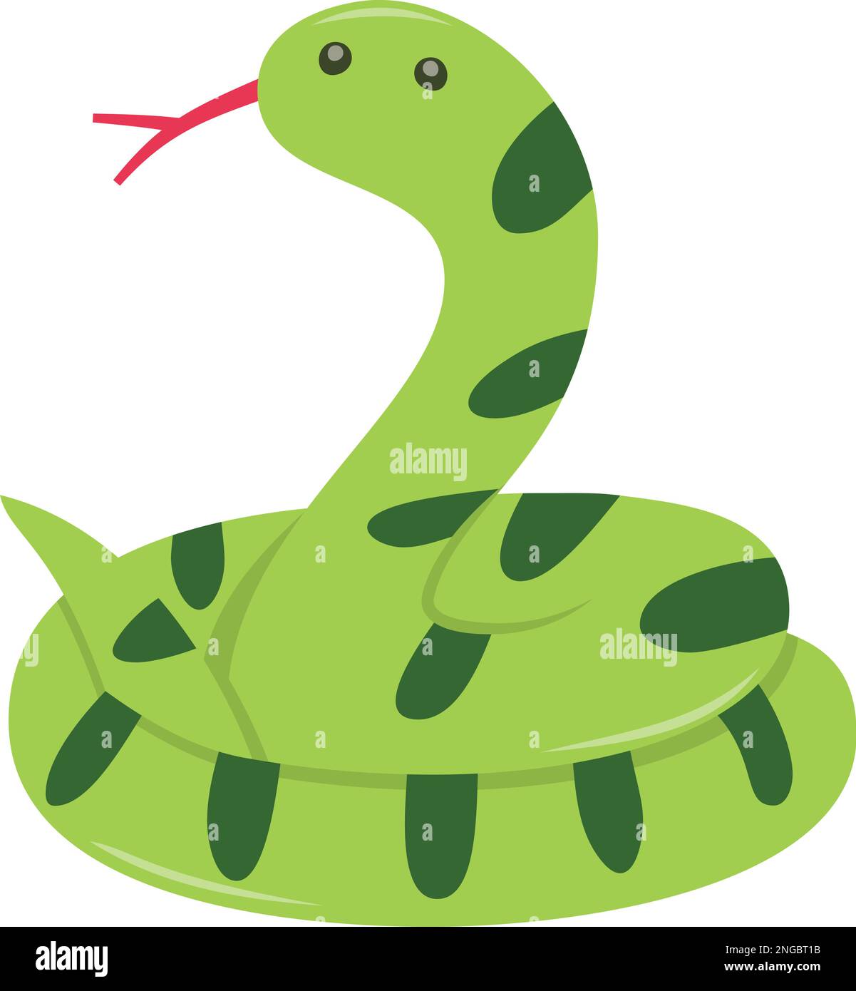 A cartoon vector illustration of a green snake Stock Vector Image & Art ...
