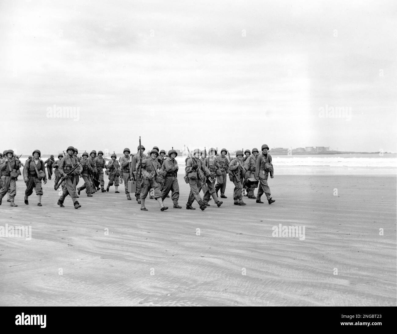 U.S. troops are seen landing on the beach at Fedala, Morocco, Nov. 27 ...
