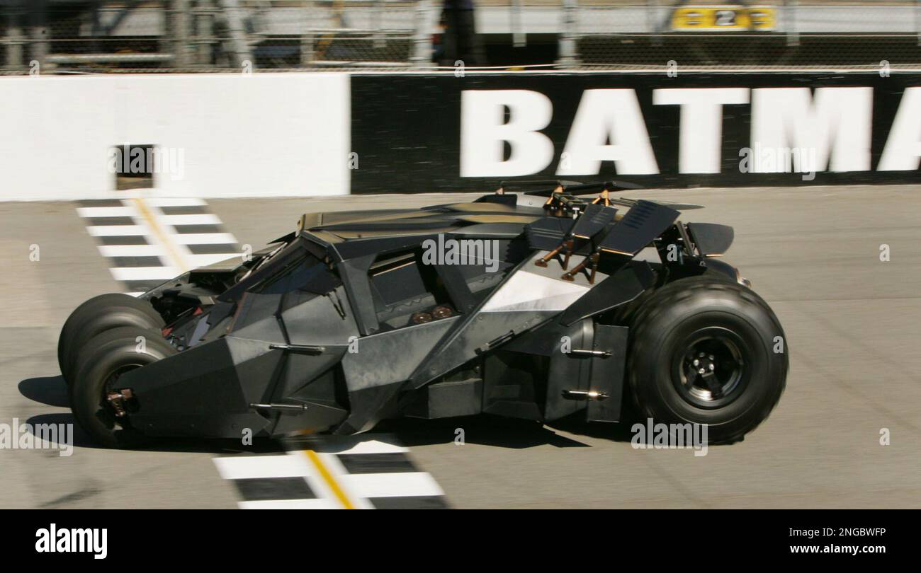 The Batmobile crosses the finish line at Michigan International ...