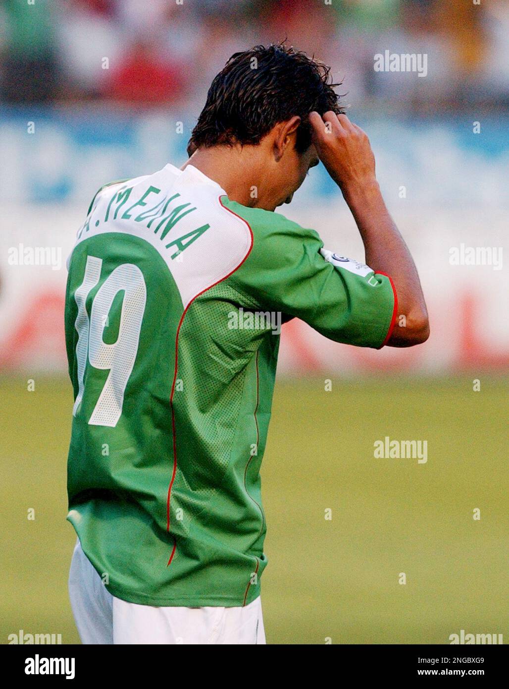 Mexico's Alberto Medina reacts against Trinidad & Tobago's during their ...