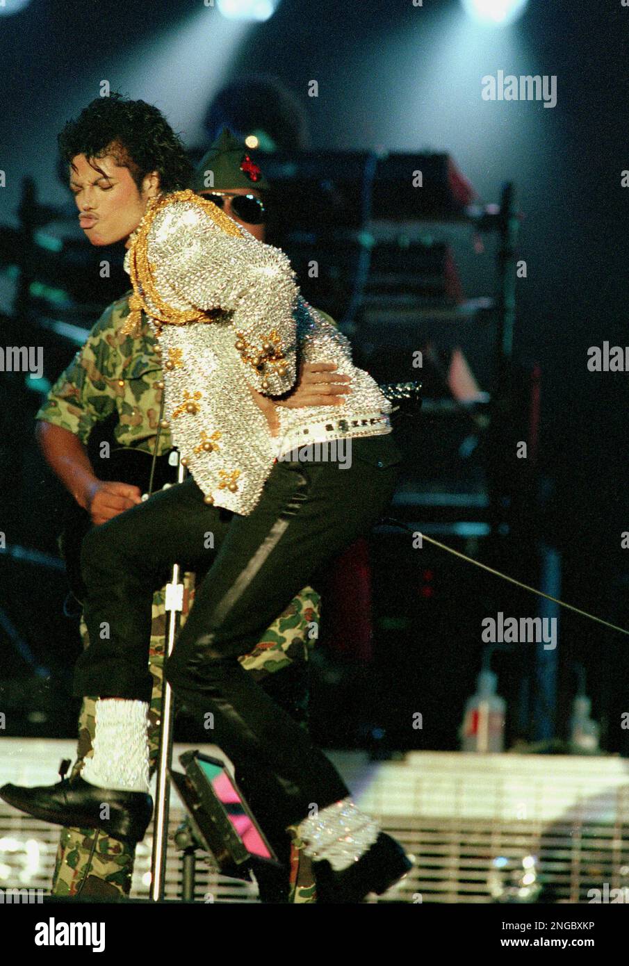 Michael Jackson performs Sunday night, Dec. 3, 1984, at Dodger Stadium ...