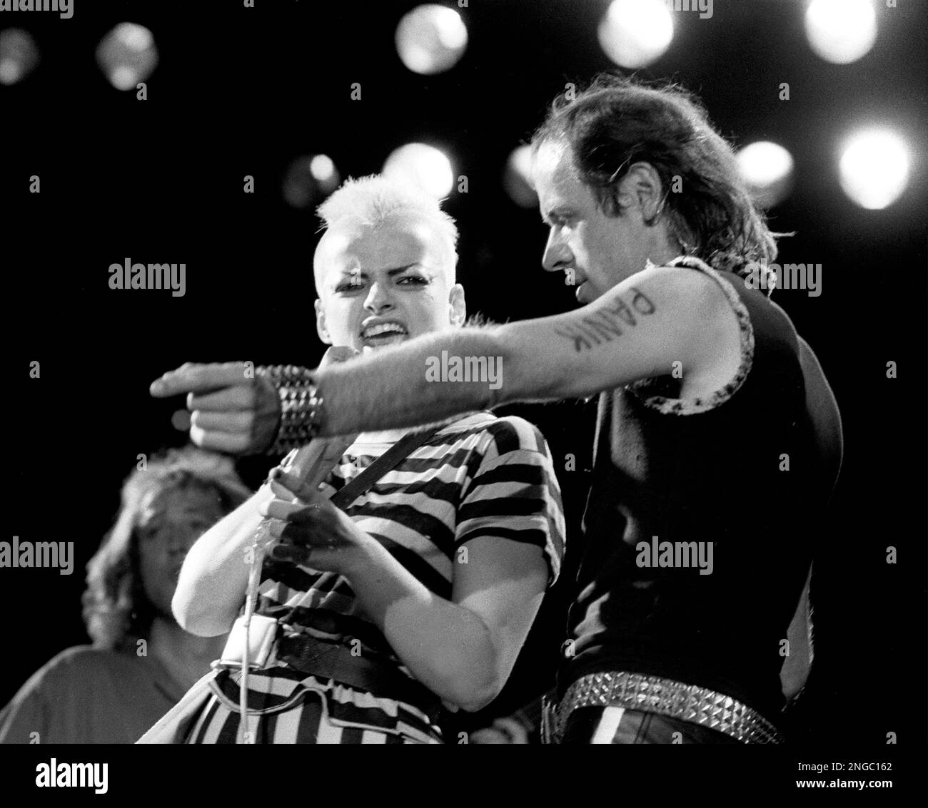 German rock stars Nina Hagen and Udo Lindenberg perform on September 03 ...