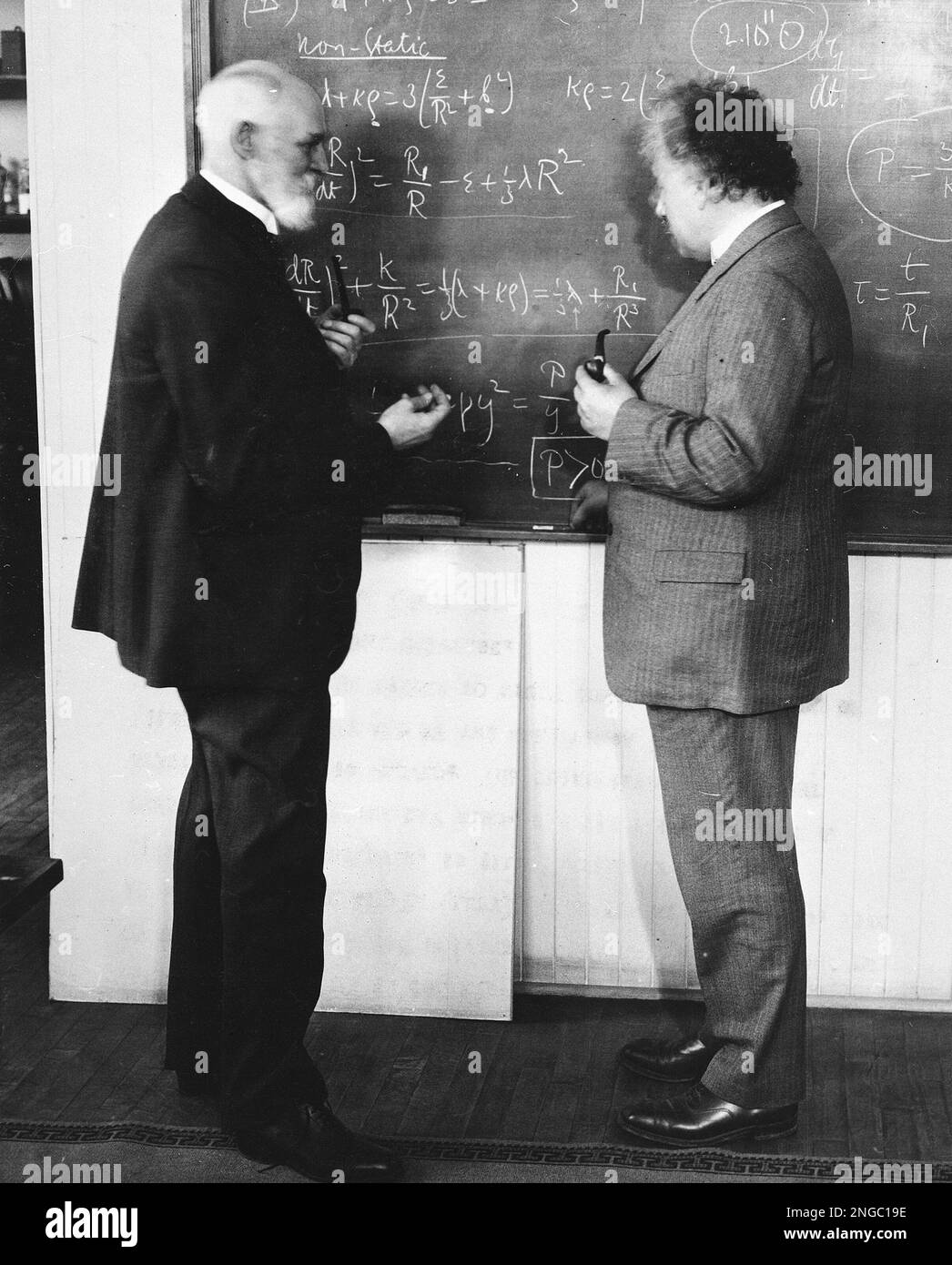 Famed German scientist Albert Einstein, right, and Dutch astronomer ...