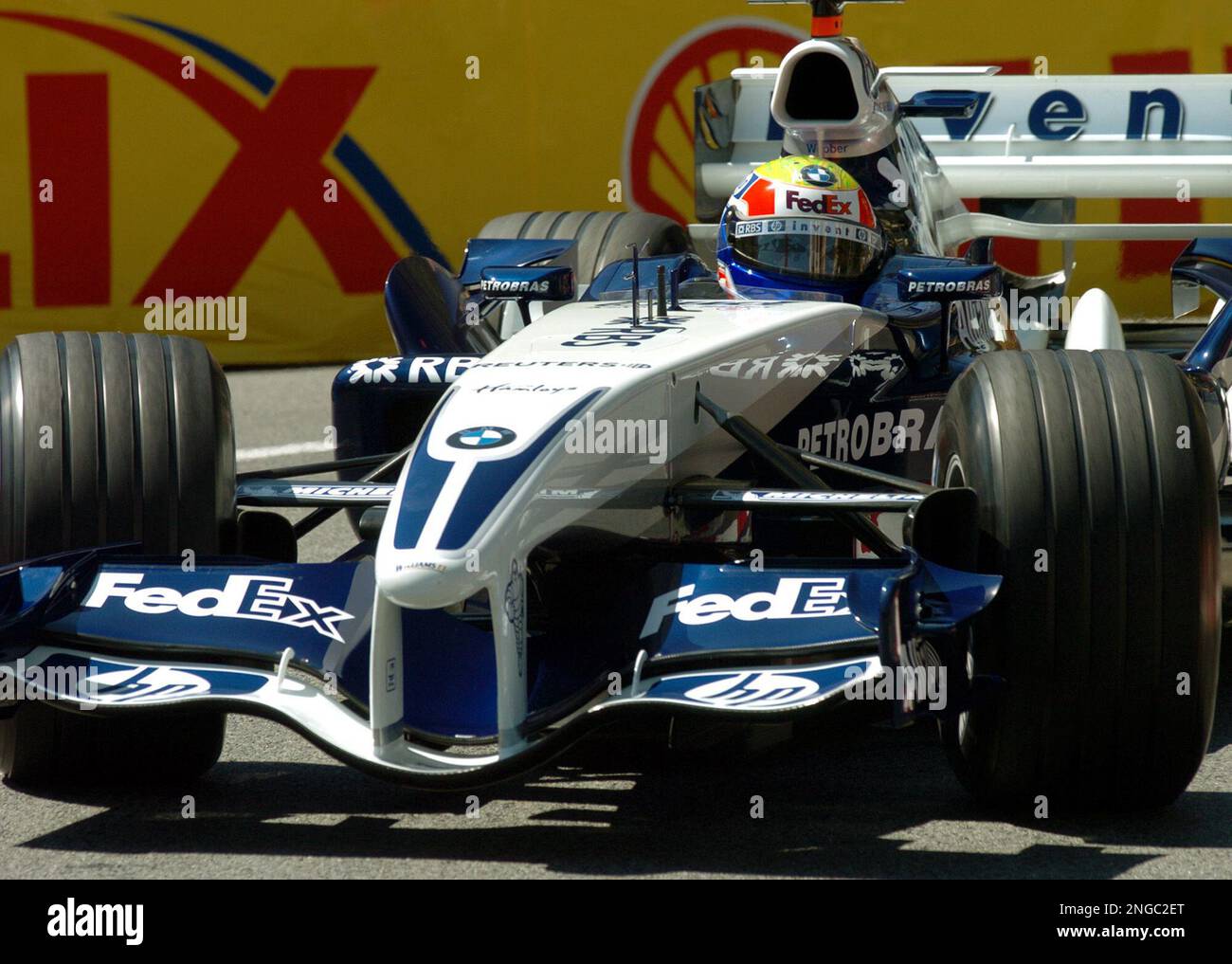 Mark Webber of Australia steers his Williams BMW during free practice ...