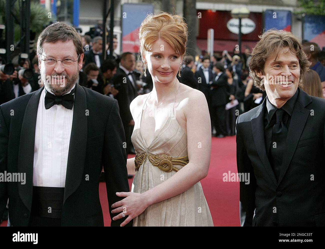 Danish director Lars von Trier, left, American actress Bryce Dallas ...