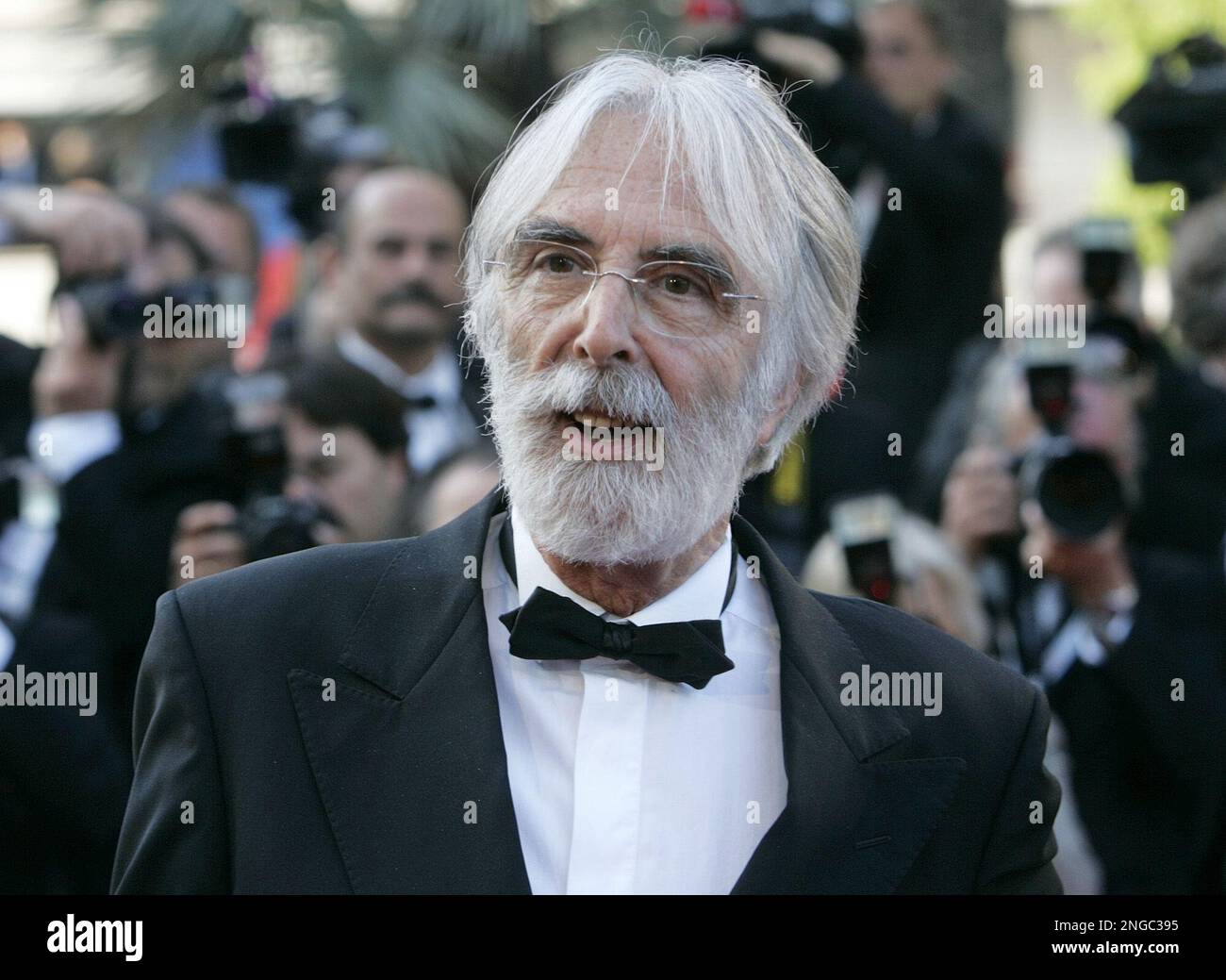 Director Michael Haneke arrives for the screening of his film "Cache ...