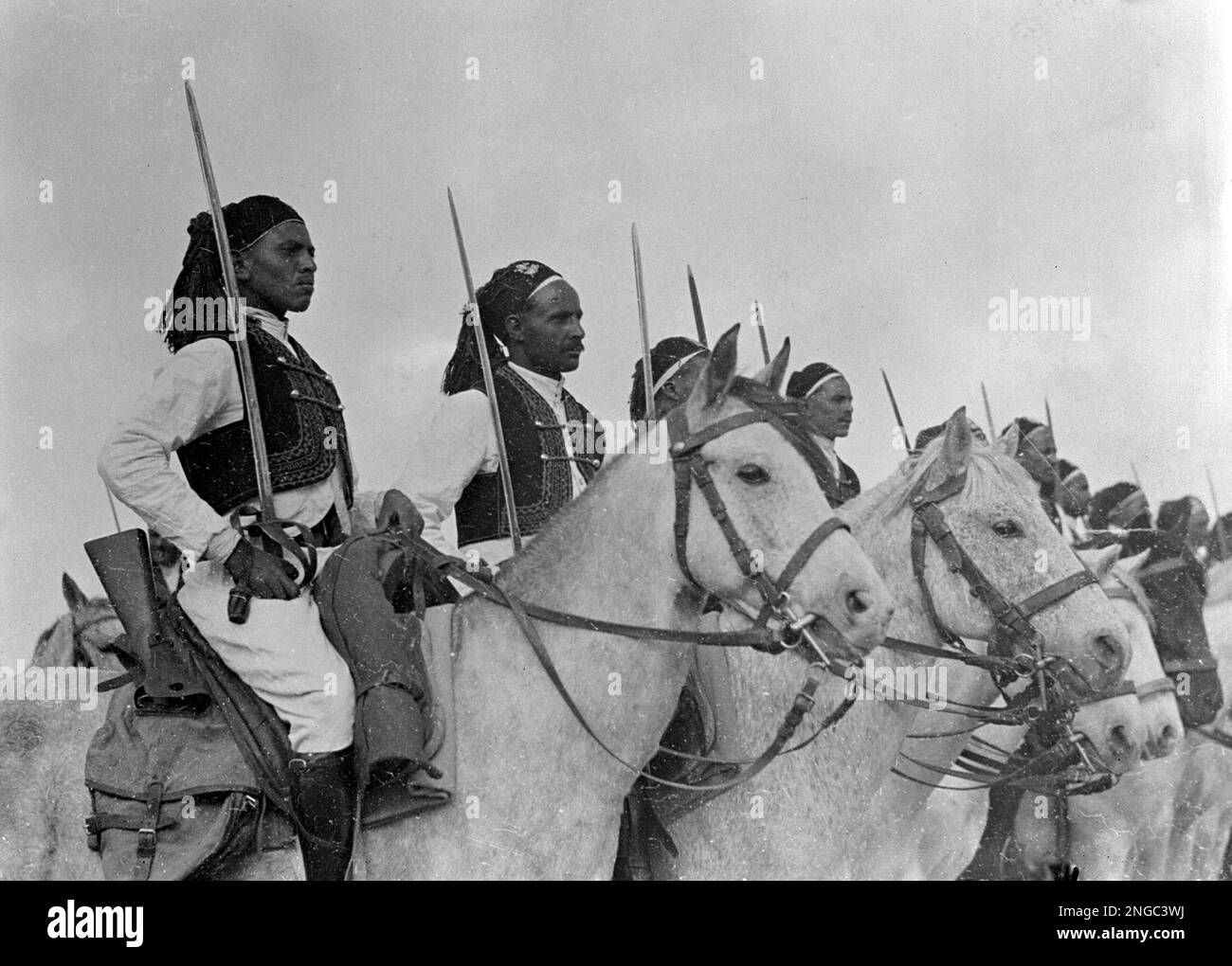 Arabian cavalry on parade in Libya in, Feb. 11, 1935. (AP Photo Stock ...