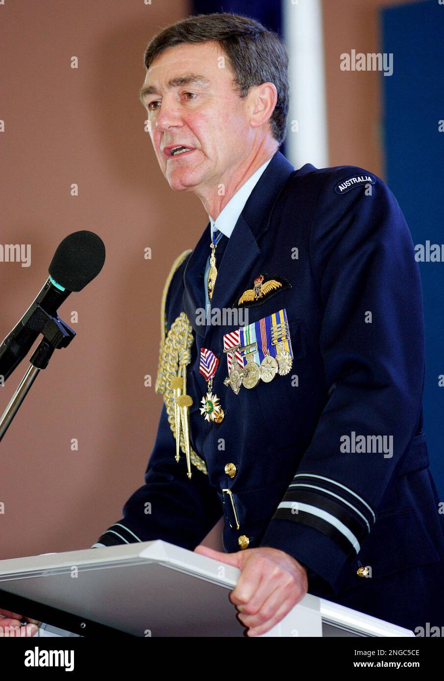 Australian Air Force chief Air Marshall Angus Houston addresses Air ...