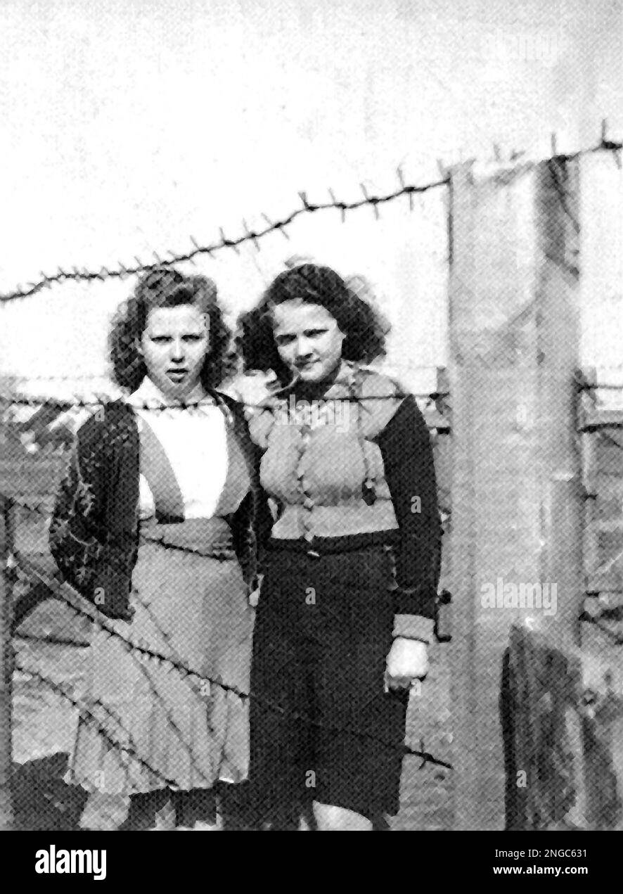 German refugee children Gerda and Margit are shown in the Crocodile ...