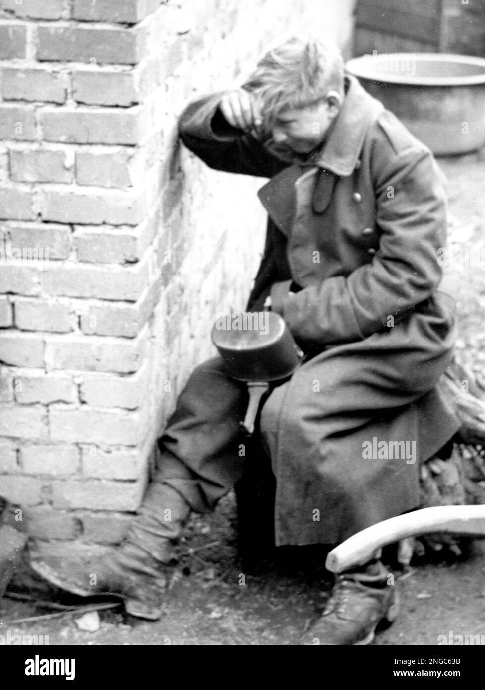 A 16-years old german soldier cries after been captured by U.S. 1st ...