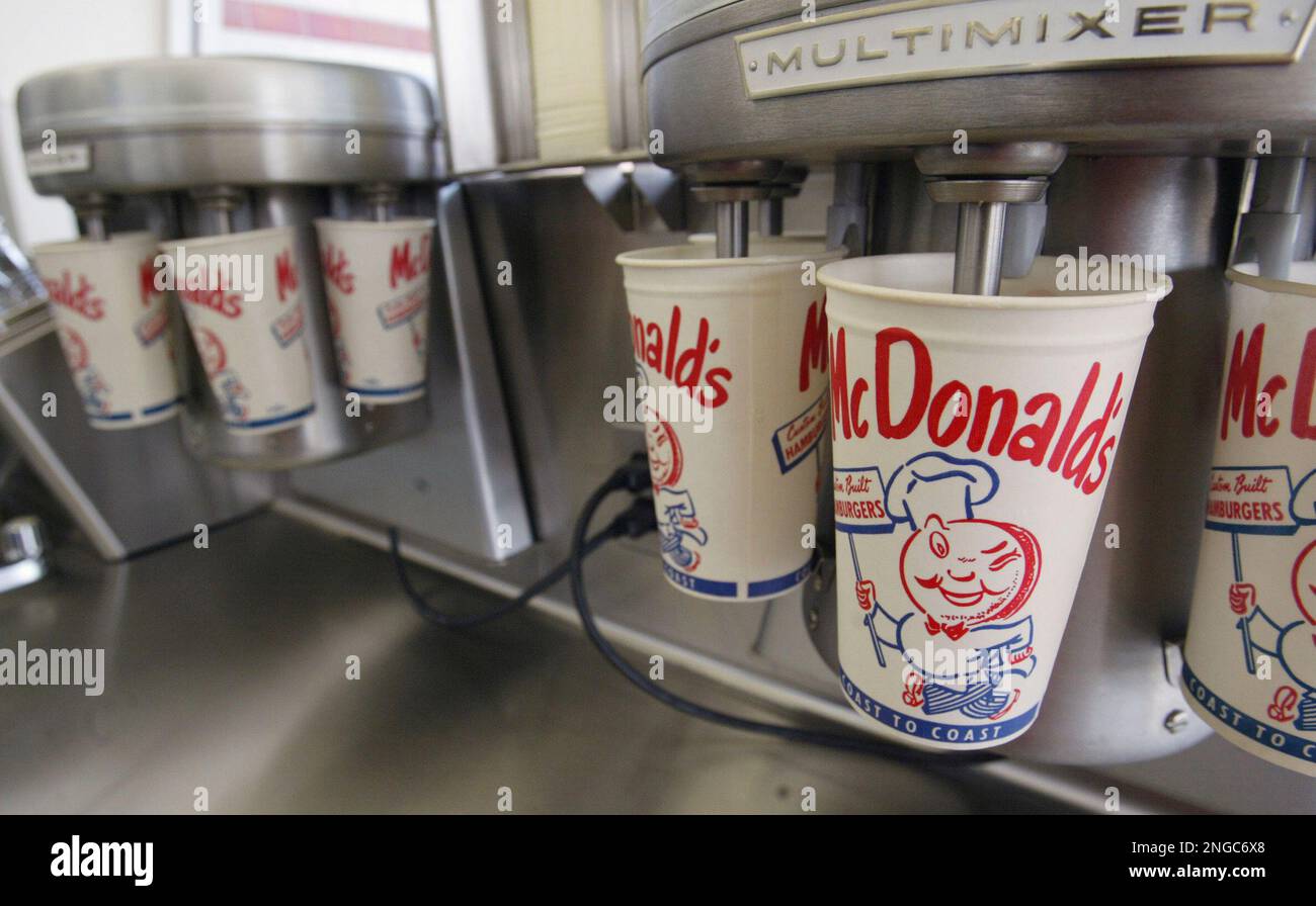 Milk shake machines are exhibited in Ray Kroc's first McDonald's ...