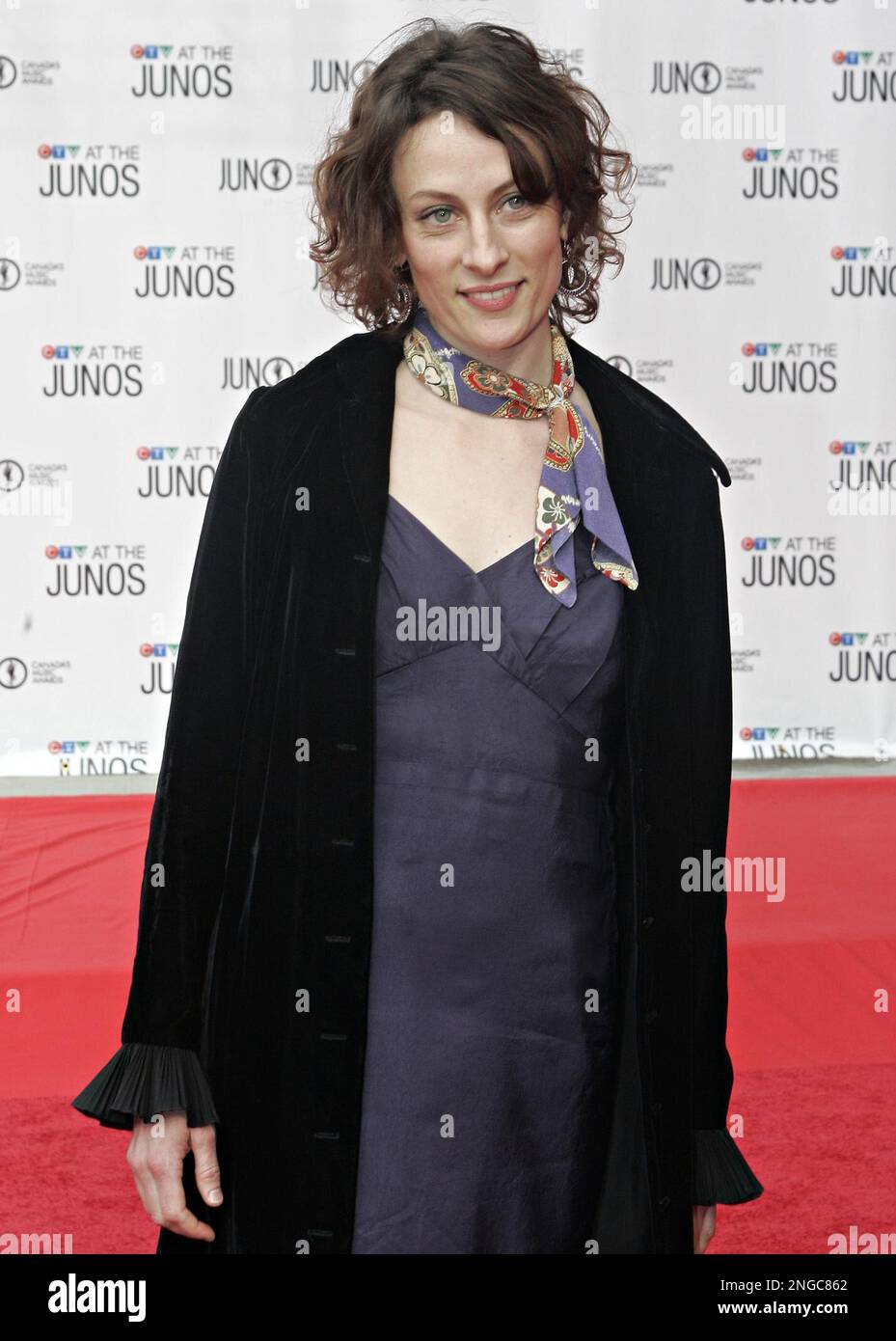 Sarah Harmer arrives on the red carpet at the Juno awards in Winnipeg ...