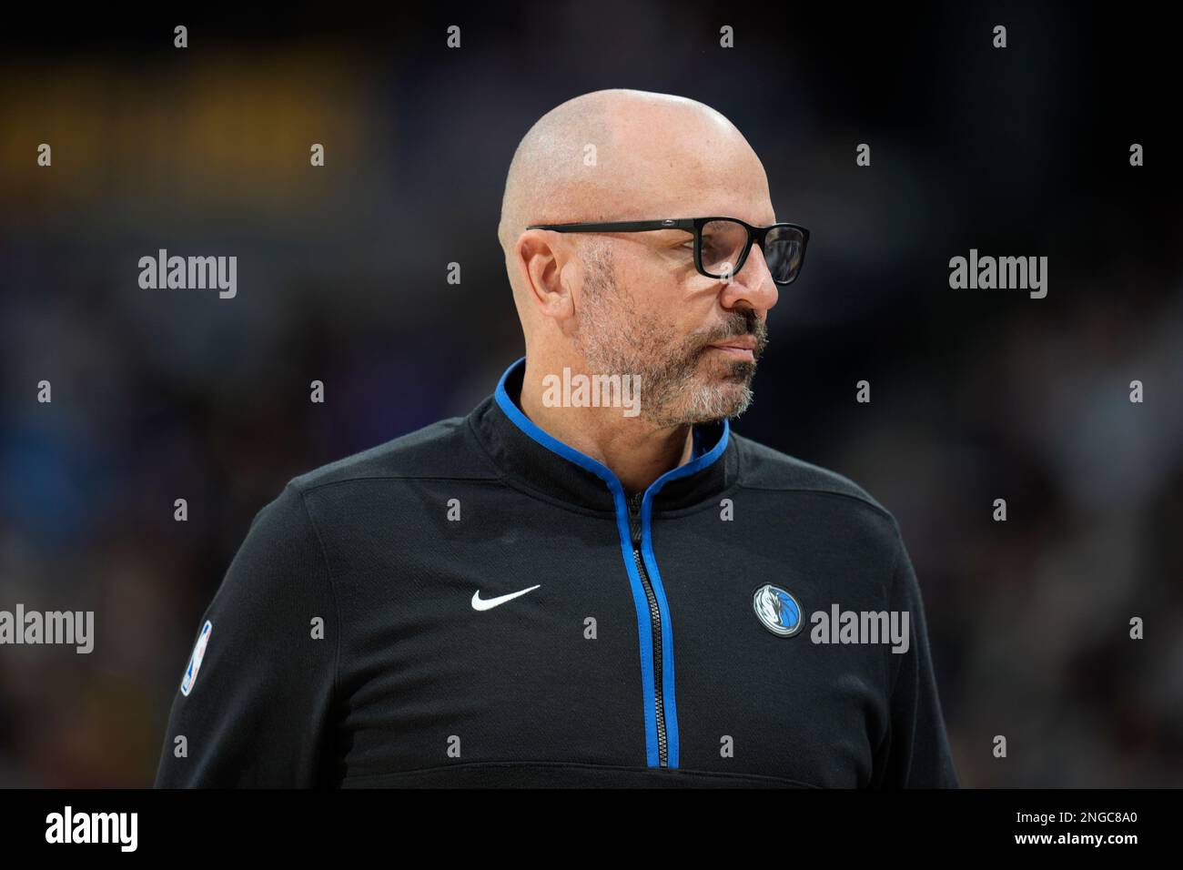 Dallas Mavericks head coach Jason Kidd () in the first half of an NBA ...