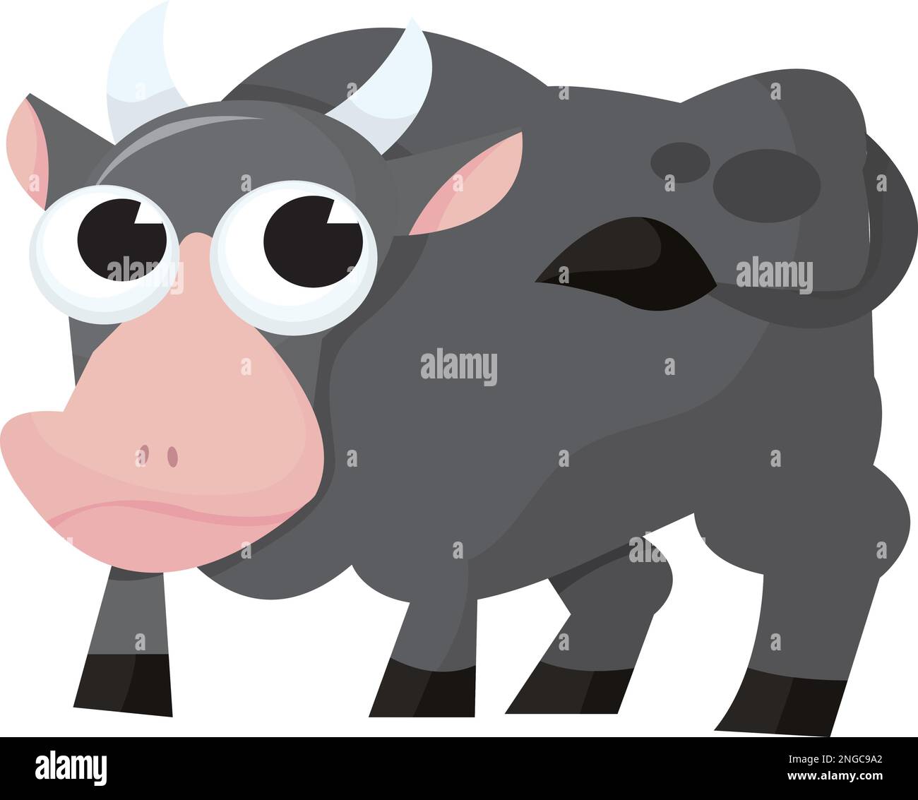 A strong cartoon ox vector illustration Stock Vector Image & Art - Alamy