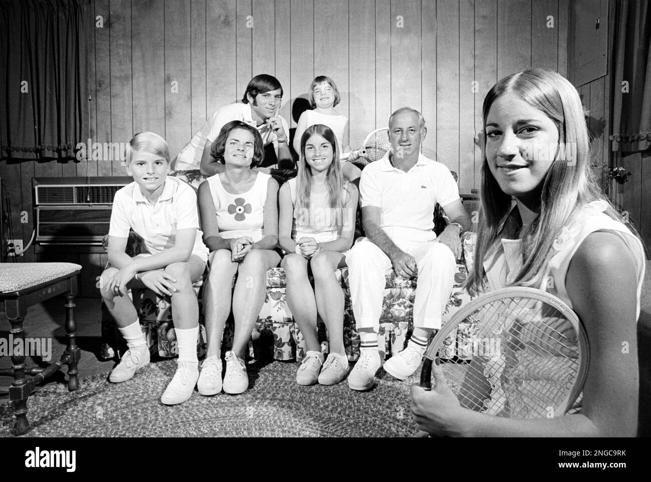 Chris Evert, right, who has become an international tennis sensation at ...