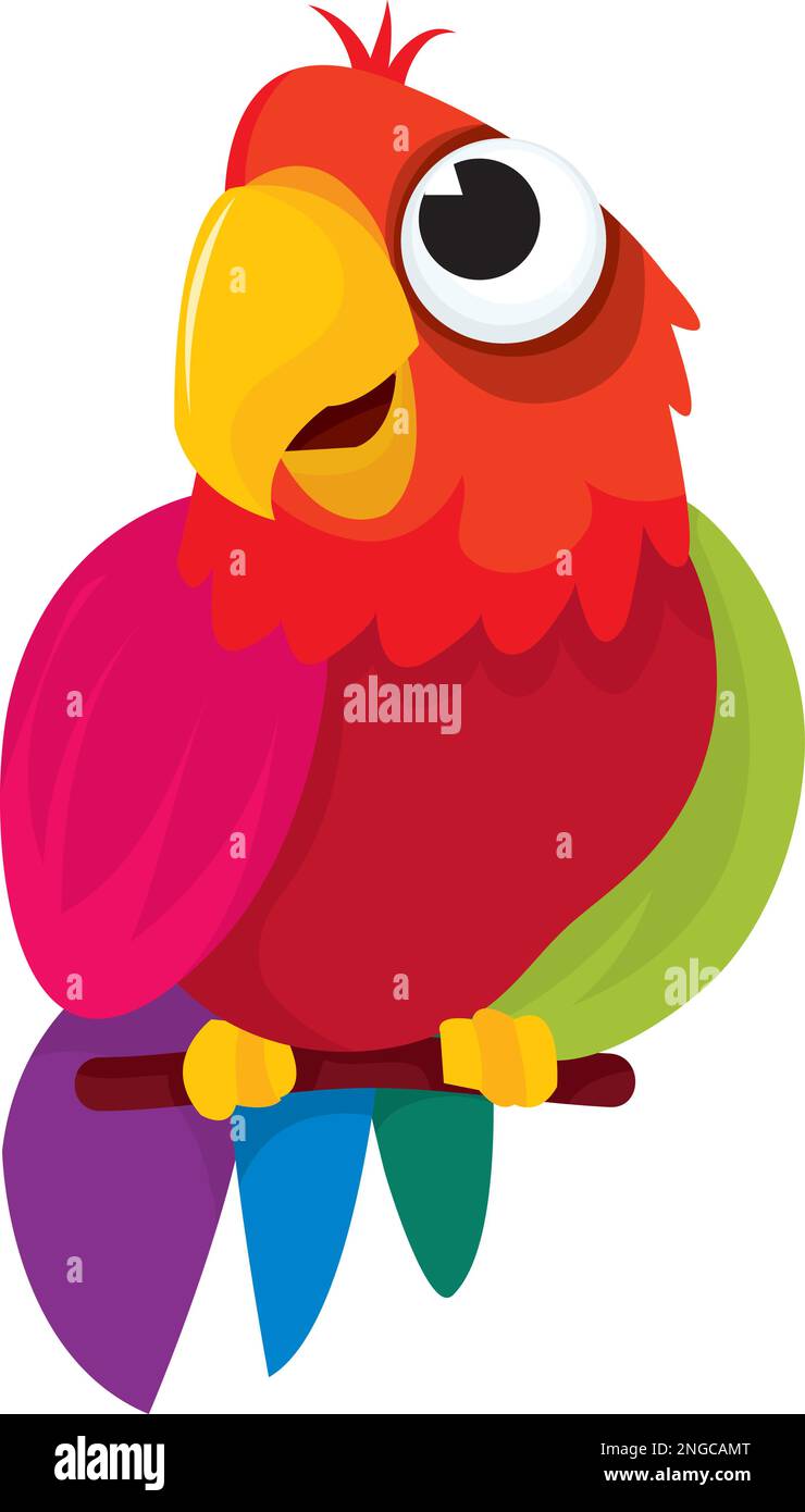 Perching parrot Stock Vector Images - Alamy