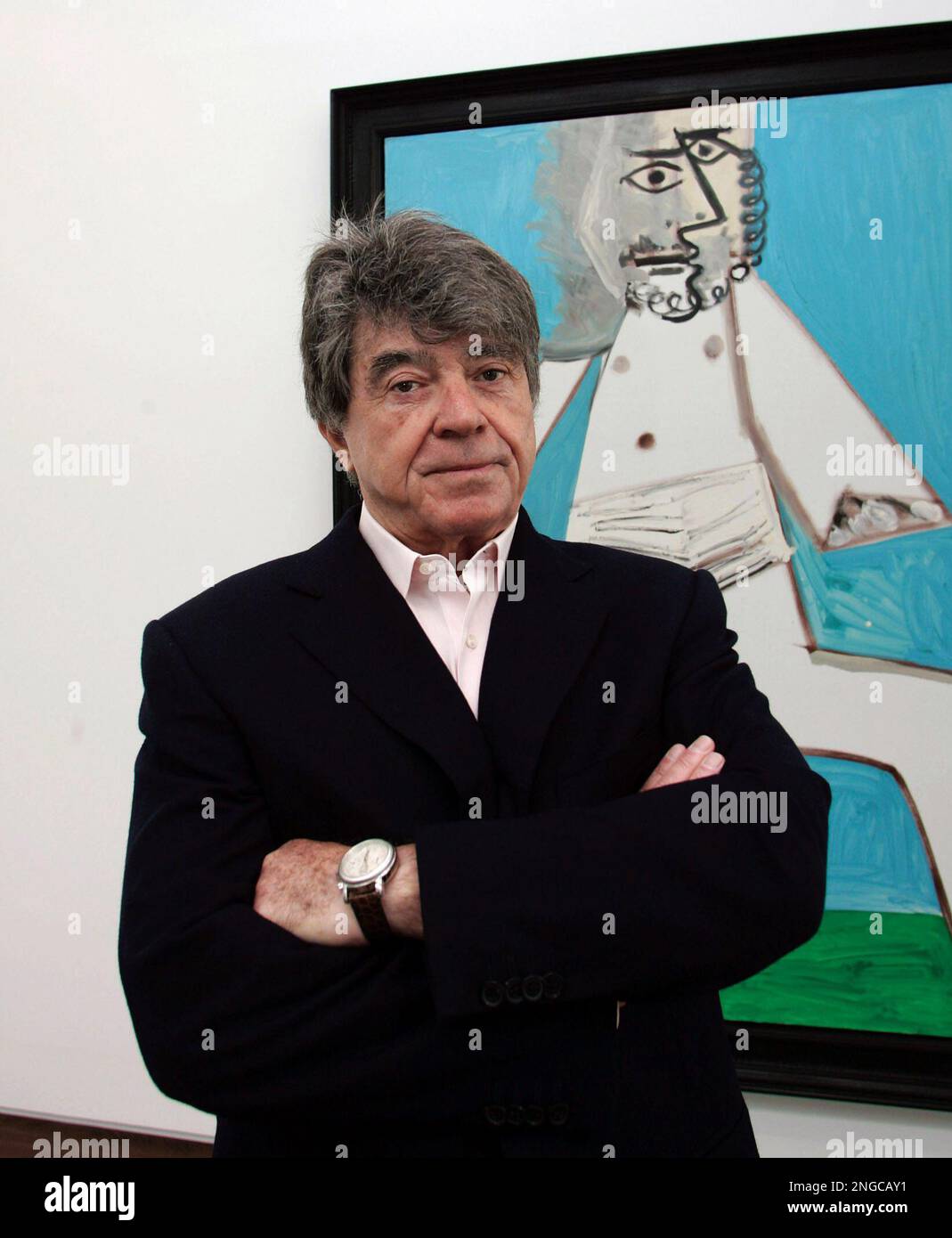 Der Kunstsammler und Kunstmaezen Frieder Burda steht vor dem Bild ...