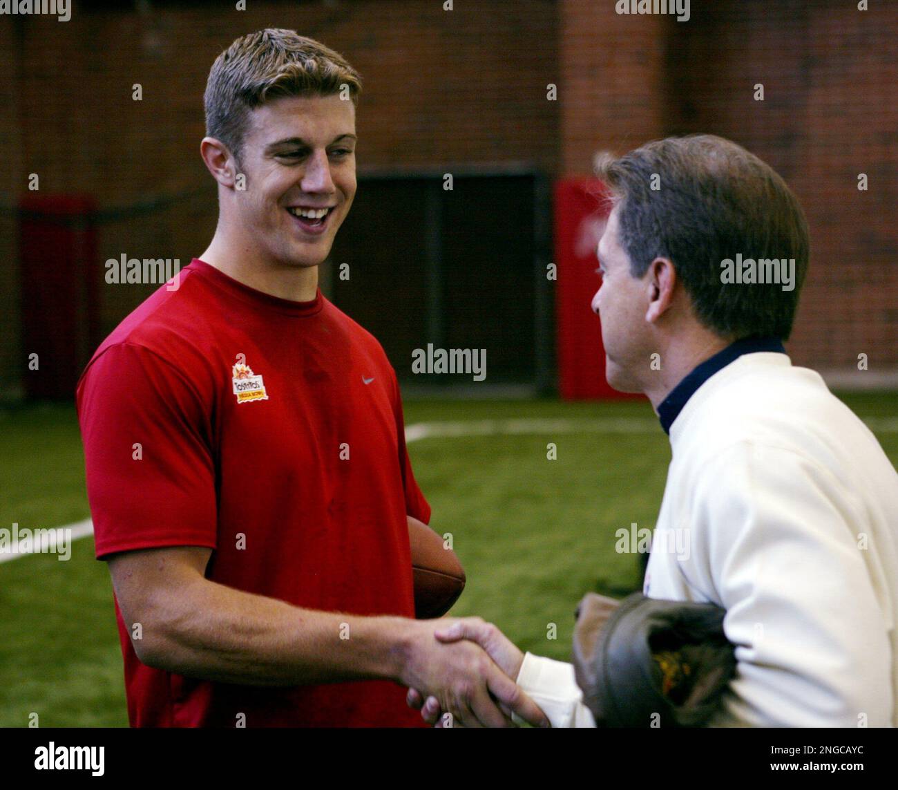 Utah quarterback Alex Smith thanks Miami Dolphins coach Nick Saban ...