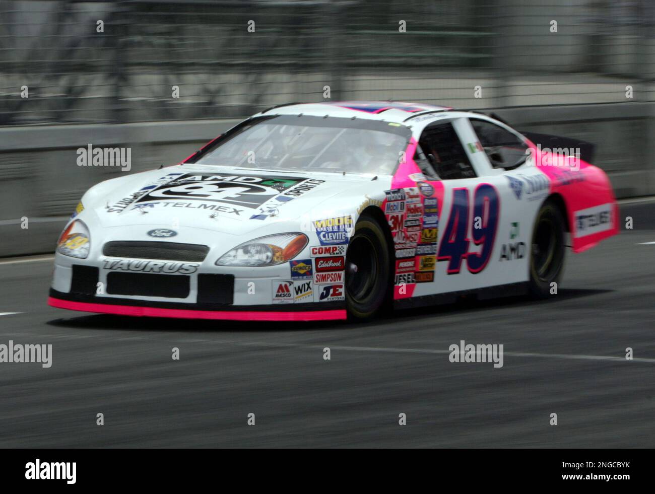 Mara Reyes of the AMD/Sun/Advil Telmex Ford team drives her car during ...