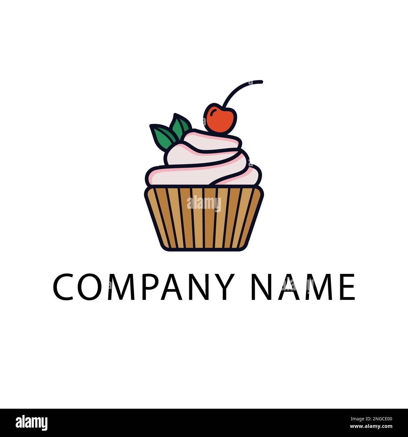 Vector Logo Design Template Cupcakes Bakery Icon Sugar Shak Cupcake